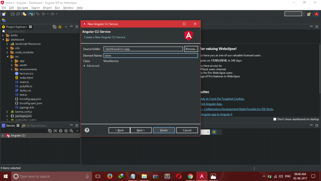 Create an Ecommerce dashboard with Angular - Dunebook